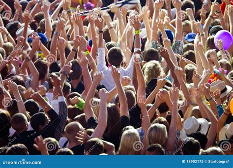 Cheering Crowd Stock Image Image Of Celebration Outdoor 18902175