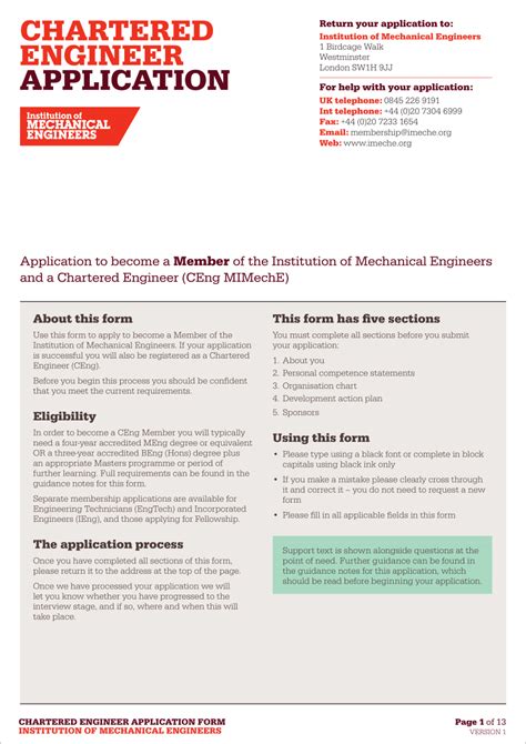 Pdf Chartered Engineer Application