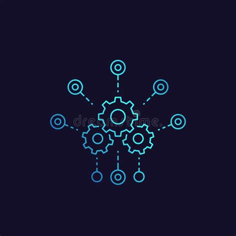 Development Software Integration Vector Icon Stock Vector Illustration Of Data Industry