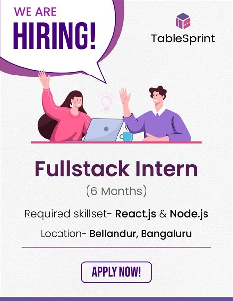 Tablesprint On Linkedin Fullstackdevelopment Reactjs Nodejs Internship Techinternship Hiring