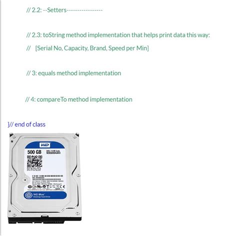 Solved Given The Partial Class Hard Drive Implementation