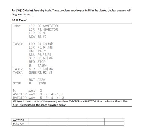 solved part 3 10 marks assembly code these problems