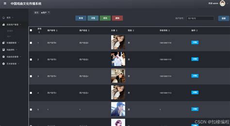 基于springboot Vue3实现的中国戏曲文化传播系统springbootvue Csdn博客
