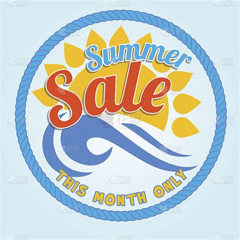 夏季销售标题设计横幅或海报