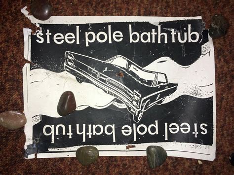 Rare Original Vintage Steel Pole Bathtub Concert Music Poster Seattle