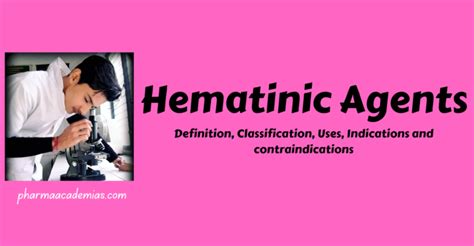 Hematinic Agents Definition Classification Uses Indications And