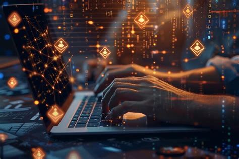 Blockchain Developer Writing Code Premium Ai Generated Image