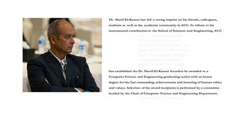 Hadeel Mabrouk On Linkedin Tribute In Memory Of Dr Sherif El Kassas