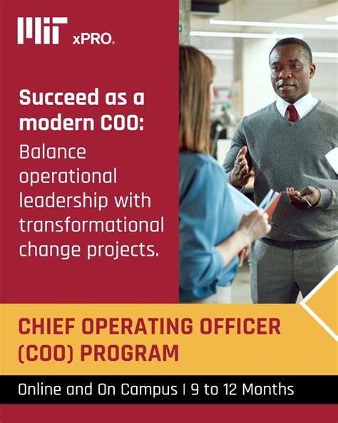 Mit Xpro Chief Operating Officer Coo Program On Linkedin Chief