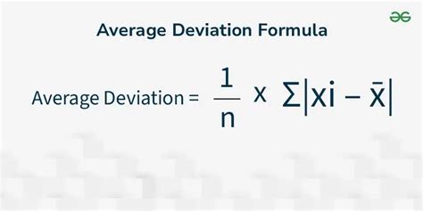 Average Deviation Formula GeeksforGeeks