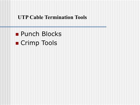 PPT Lecture Cabling Types And Termination PowerPoint Presentation ID