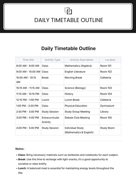 Free GCSE Revision Timetable Template To Edit Online