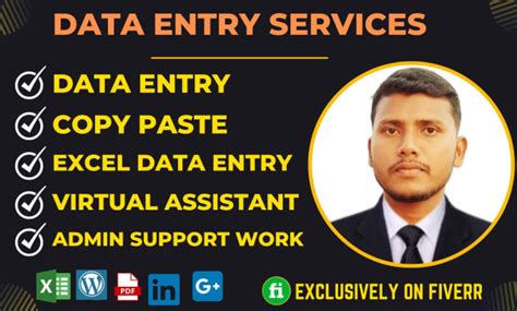 Do Data Entry Copy Paste Excel Typing Scraping Work By Dataactive