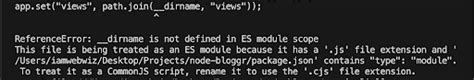 Dirname Is Not Defined In Es Module Scope Error Solved Built In