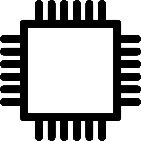 Line Art Illustration Of Microchip Icon Vector Art At Vecteezy