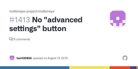 No Advanced Settings Button · Issue 1413 · Motioneye Project