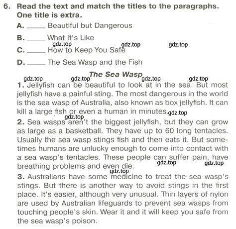 номер 6 страница 53 гдз по английскому языку 5 класс Ваулина Подоляко тренировочные