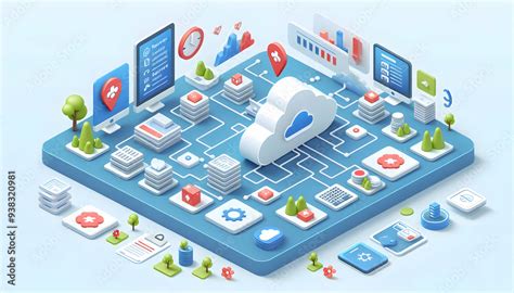 3d Flat Vector As Cloud Computing Disaster Recovery With Recovery Icons And Data Symbols Concept
