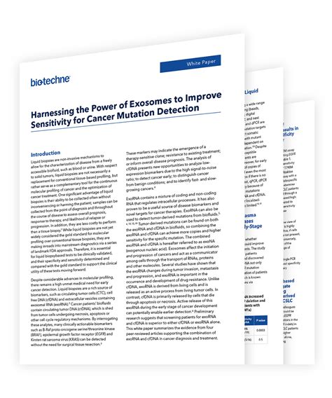 Beyond CfDNA Harnessing The Power Of Exosomes To Improve Sensitivity For Cancer Mutation