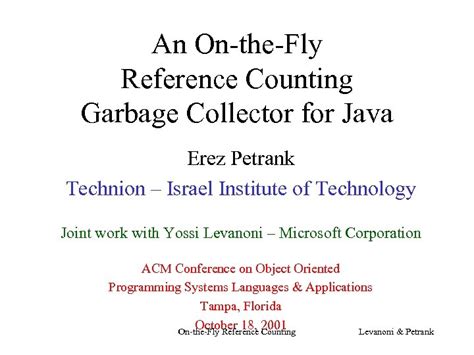 An On The Fly Reference Counting Garbage Collector For Java