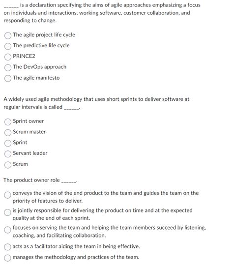 Solved Is A Declaration Specifying The Aims Of Agile Solved Is A Declaration Specifying The Aims Of Agile