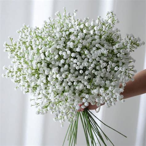 Willingyou かすみ草 造花 10本入 可憐な カスミ草 かすみそう 本物そっくりな アーティシャルフラワー 花束 屋内屋外装飾用