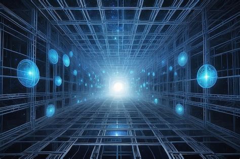 Premium Ai Image Quantum Grid Serenity