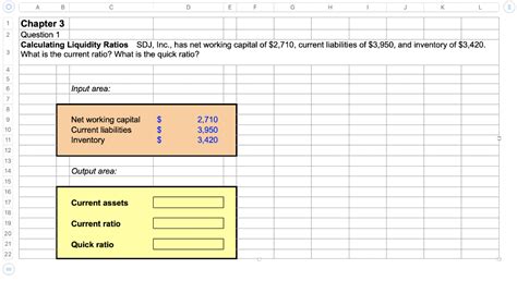Solved Calculating Liquidity Ratios Sdj Inc Has Net