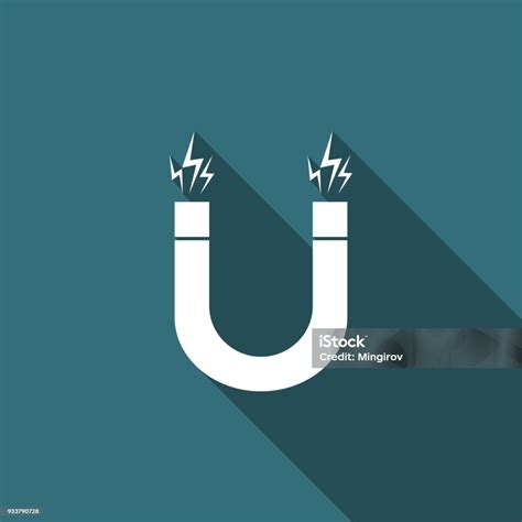 자석 아이콘 긴 그림자와 격리입니다 말굽 자석 자기 끌다 매력 평면 디자인입니다 벡터 일러스트 레이 션 강철에 대한 스톡 벡터 아트 및 기타 이미지 Istock