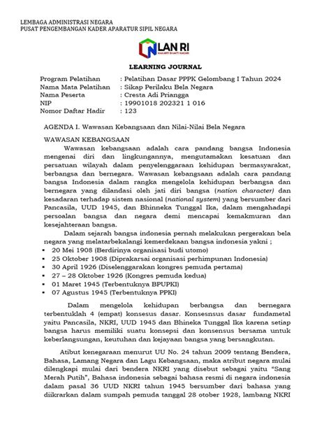Learning Journal Mooc Pppk 2024 Pdf