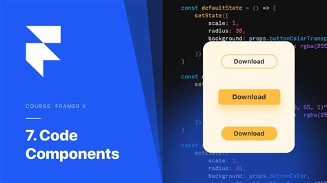 Framer X Tutorial 07 Code Components Interactive Button With States
