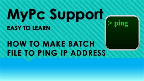 Ping Website Ping Batch File Script Hindi Youtube