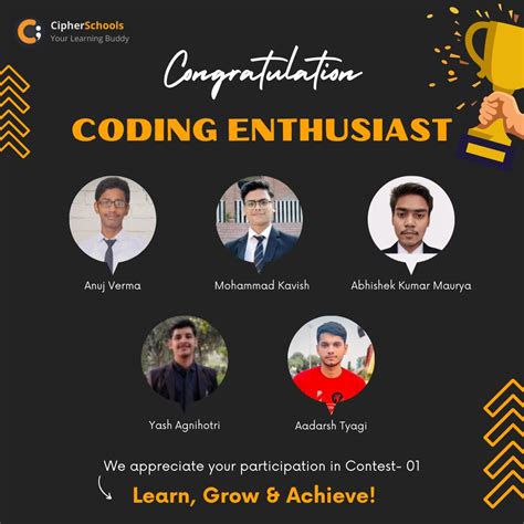 Cipherschools On Linkedin Coding Contest Winners Programming