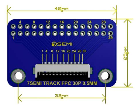 Buy Ffc Fpc 30 Pin Adapter Board Pcb 0 5mm At Best Price 7semi