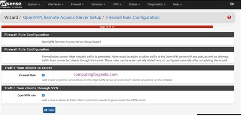 How To Configure OpenVPN Server On PfSense OPNsense ComputingForGeeks