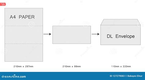 Размер DL конверта штемпель изолированный чернотой конверт цепи Размер ...