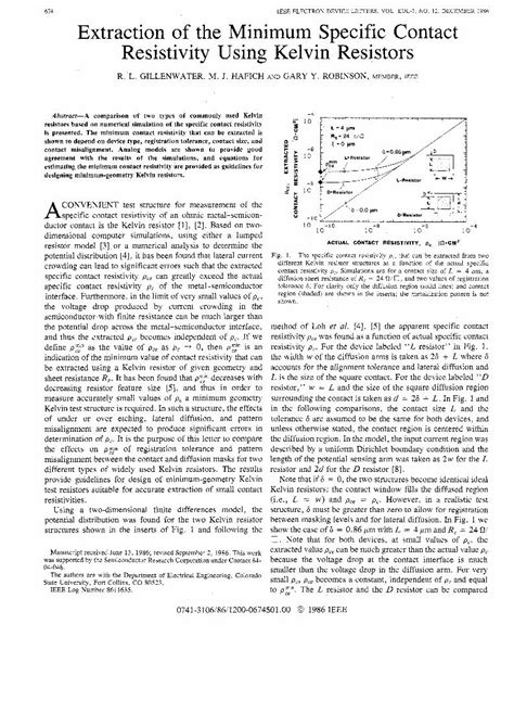 Pdf Extraction Of The Minimum Specific Contact Resistivity Using Kelvin Resistors Dokumen Tips