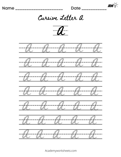 Learn To Write Cursive Letter A A Simple Steps For Success Academy Worksheets Learn To Write Cursive Letter A A Simple Steps For Success Academy Worksheets