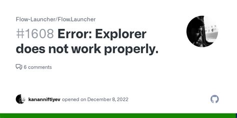Error Explorer Does Not Work Properly · Issue 1608 · Flow Launcher