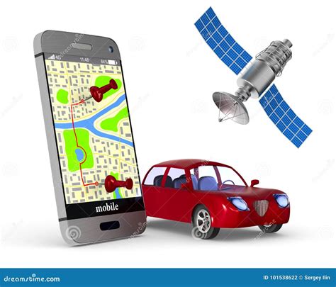 Navigation System Isolated 3d Illustration Stock Illustration