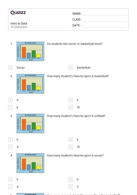 50 organizing data worksheets for 1st grade on quizizz free and printable