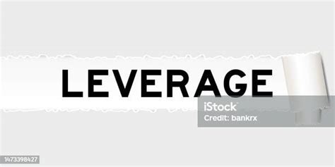 찢어진 부분 아래에 단어 레버리지가 있는 찢어진 회색 종이 배경 가득 찬에 대한 스톡 벡터 아트 및 기타 이미지 가득 찬 건축물 고용과 노동 Istock