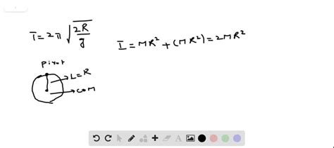 Solved A Thin Uniform Hoop Of Mass M And Radius R Is Suspended From A Horizontal Rod And Set