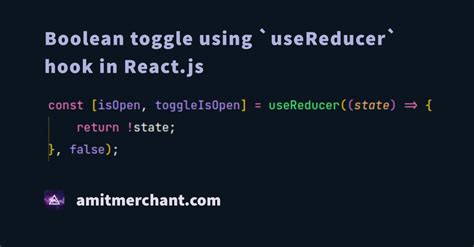 Boolean Toggle Using Usereducer Hook In Reactjs Rreactjs