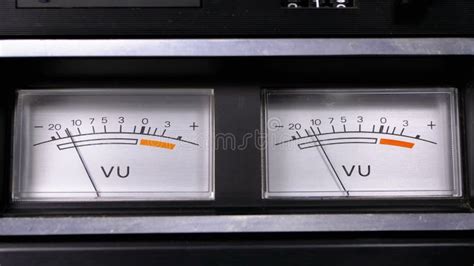 Two Analog Dial Indicators Of Audio Signal Level Stock Footage Video Of Stereo Retro 285624900
