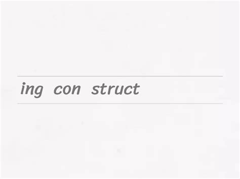 Latin Root Struct Unjumble