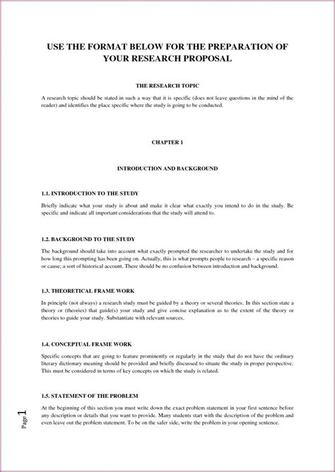 Research Proposal Outline Template 10 Examples Of Professional