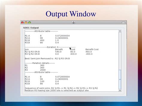 PPT SDD1 Algorithm Implementation PowerPoint Presentation Free