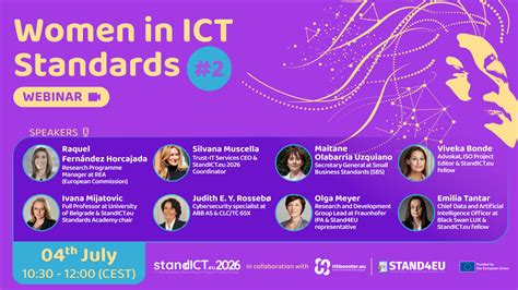 Webinar Women In Ict Standards A Focus On Gender Gap In Ict Standardisation And Standards