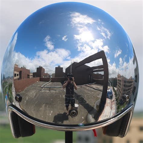 Chrome Motorcycle Helmet Soho Emporium
